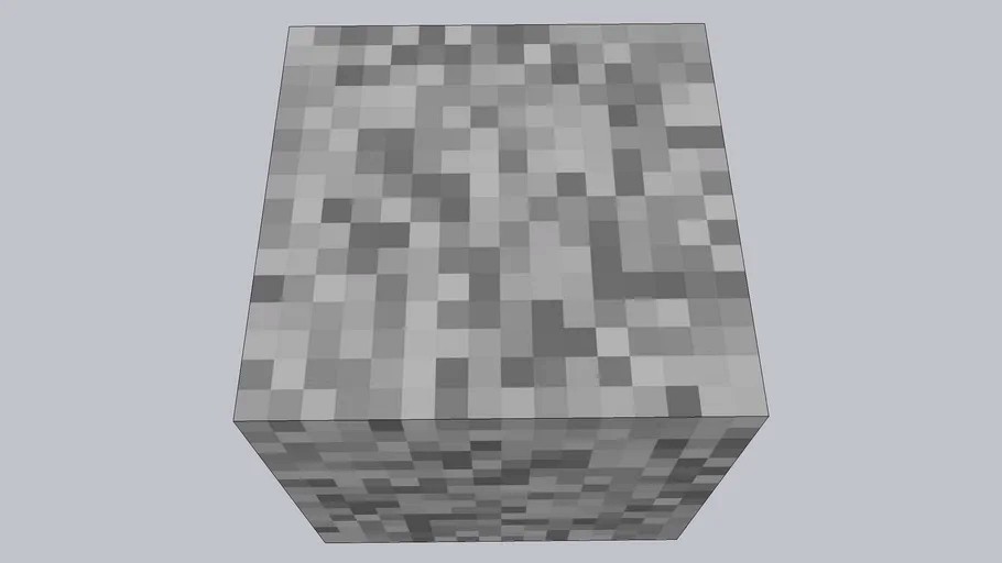 Andesite Minecraft Block 3d model
