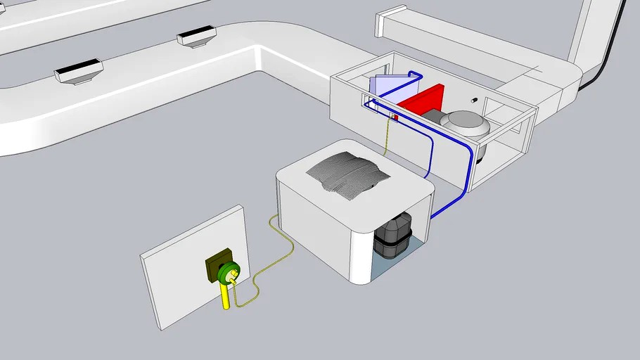 HVAC System simple 3d model