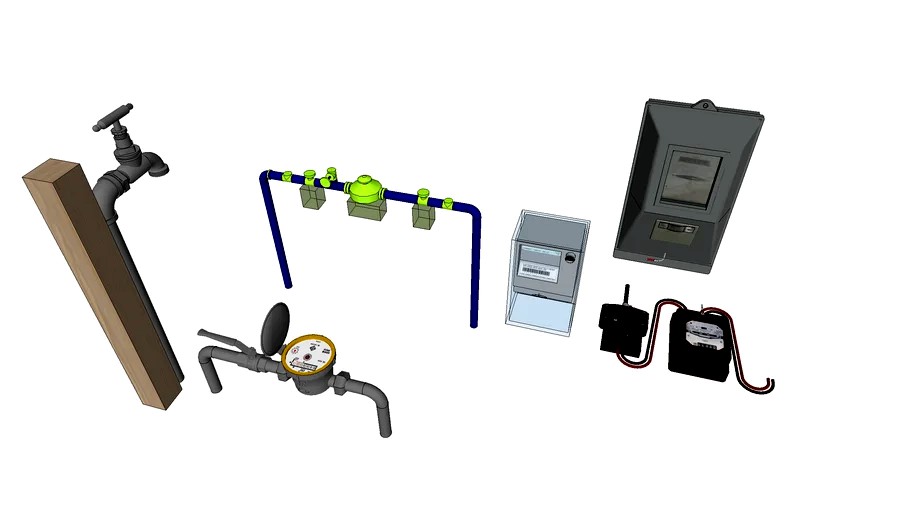 PBA METER+TNB METER+WATERMETER+TAB+ELECTERICALMETER 3d model