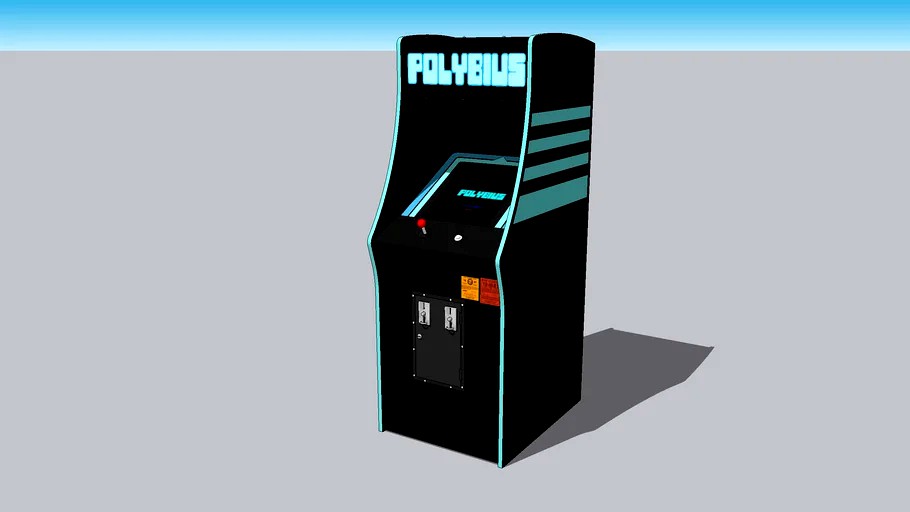 Polybius videogame arcade cabinet 3d model