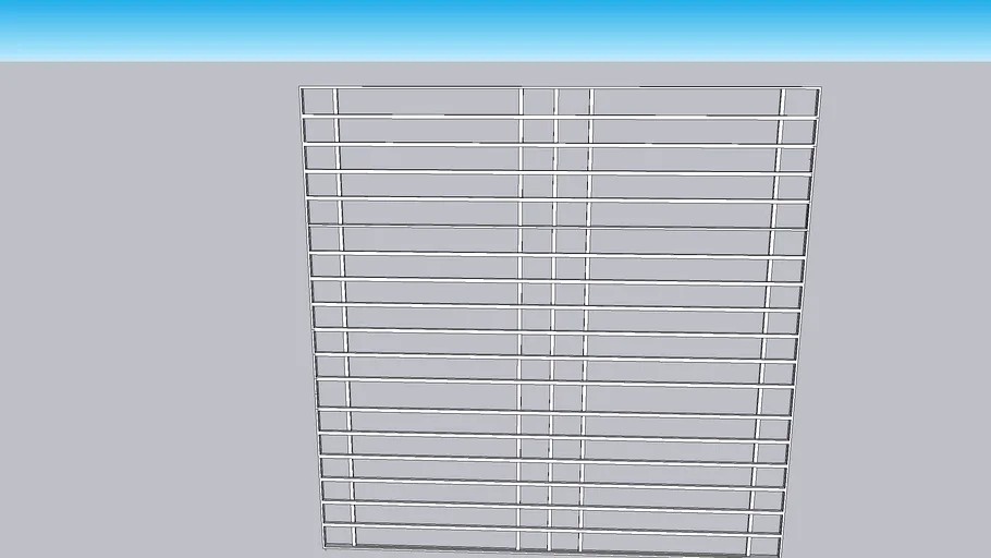 UPVC window grill 3d model
