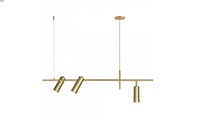 Pendente Tubo Retangular 100cm Portofino PD 1189 3d model