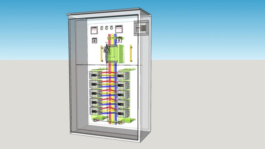 Distribution Board panel 3d model