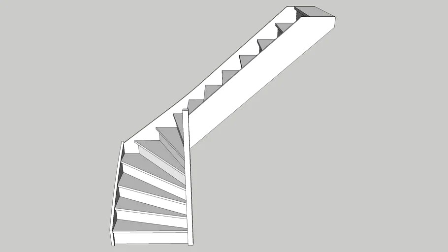 Trap 90 graden_draai onder 3d model
