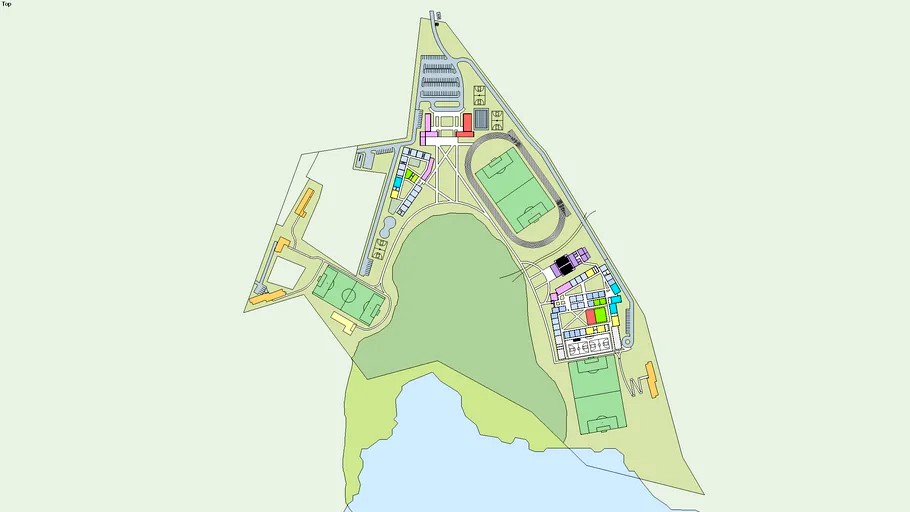2D Master Plan Lakeside Campus 3d model