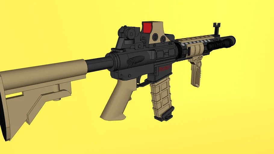 m4a1 eotech magpul spec ops 3d model