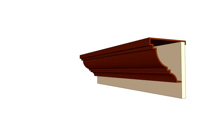 GRC or Gypsum Cornice Profile 3d model