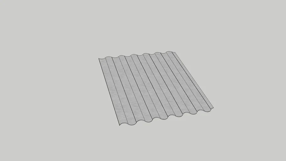 CEMENT SHEET ROOFING 3d model