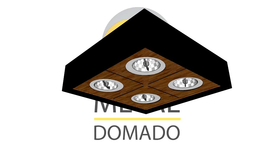 Plafon Metaldomado Quadruplo 3d model