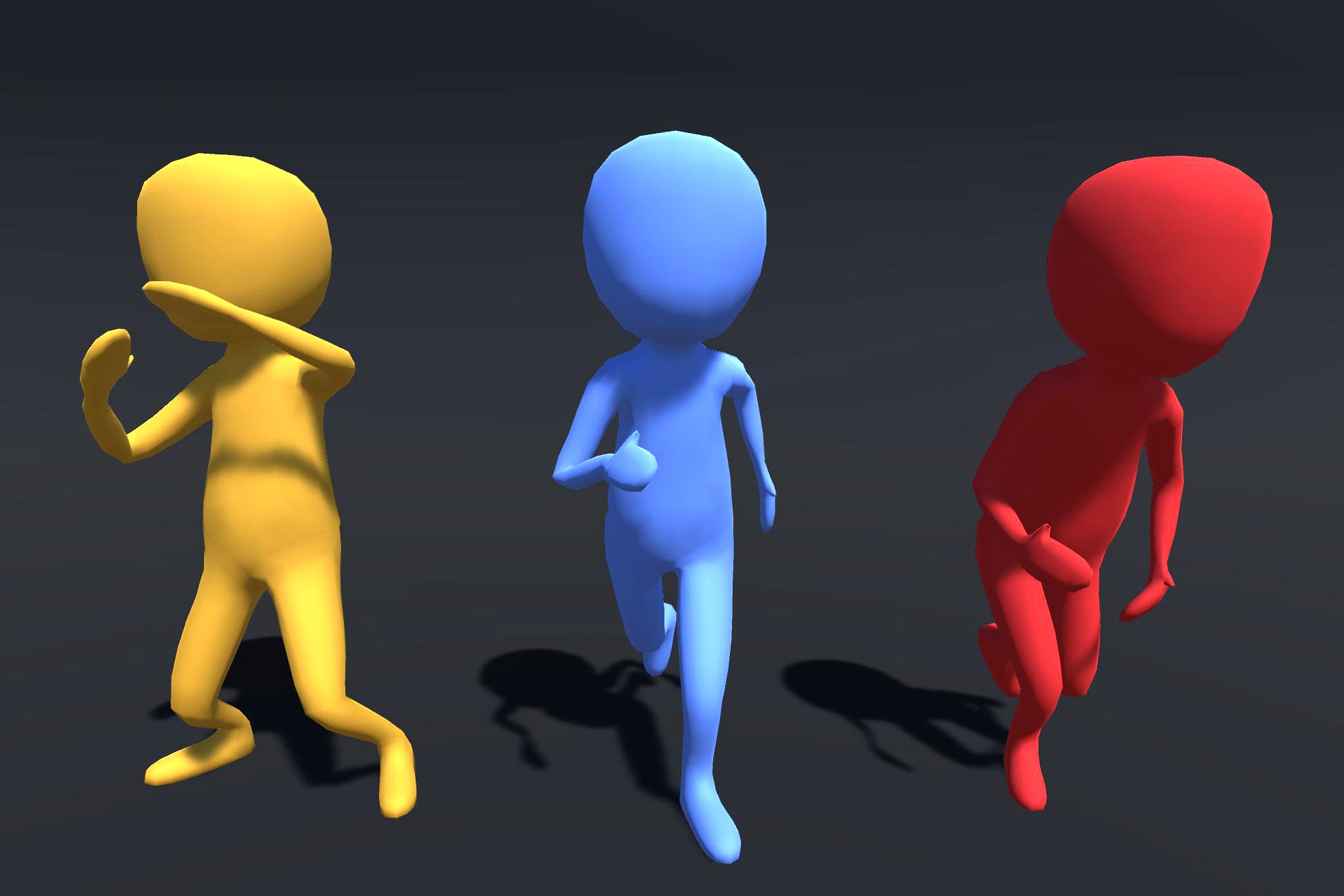 Hyper-Casual Stickman Characters 3d model