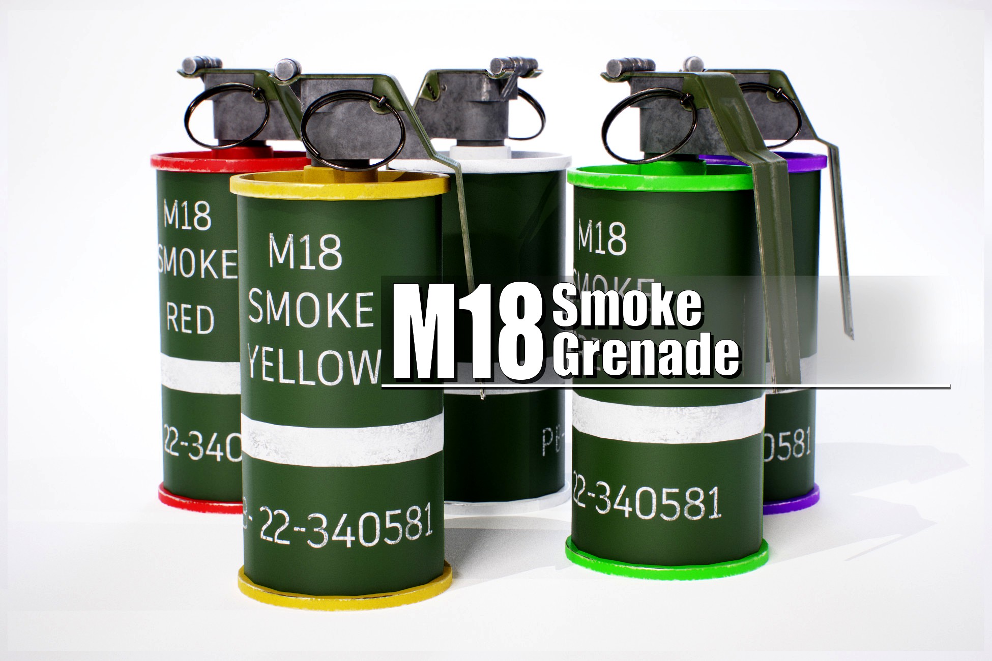 M18 Smoke Grenade 3d model