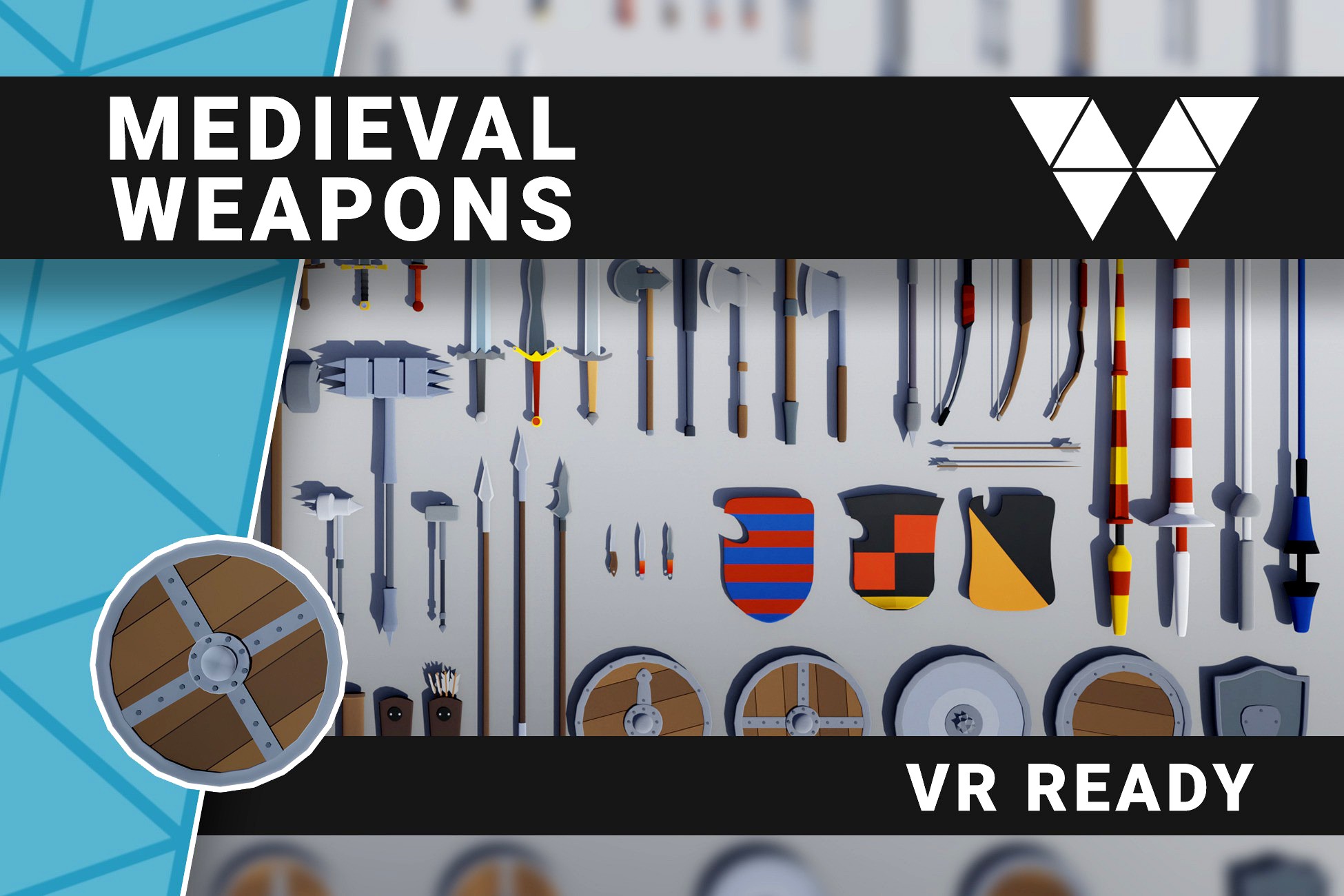 Low-poly Medieval Weapons 3d model