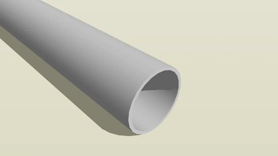 Tubo PVC-S Ø40mm×3m Gris Cementar 3d model