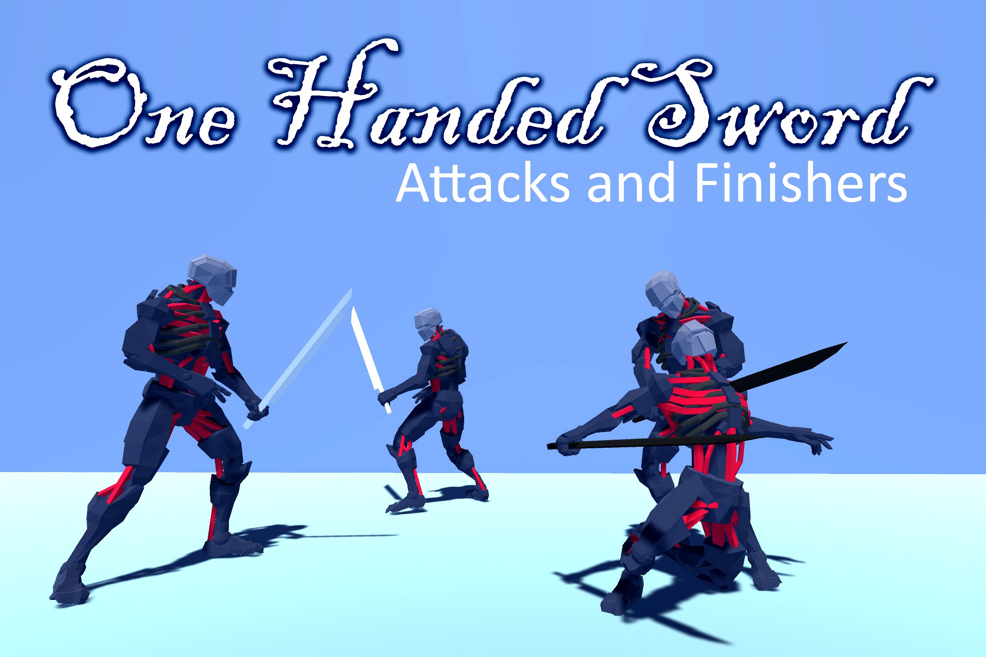 One Handed Sword Attacks and Finishers 3d model