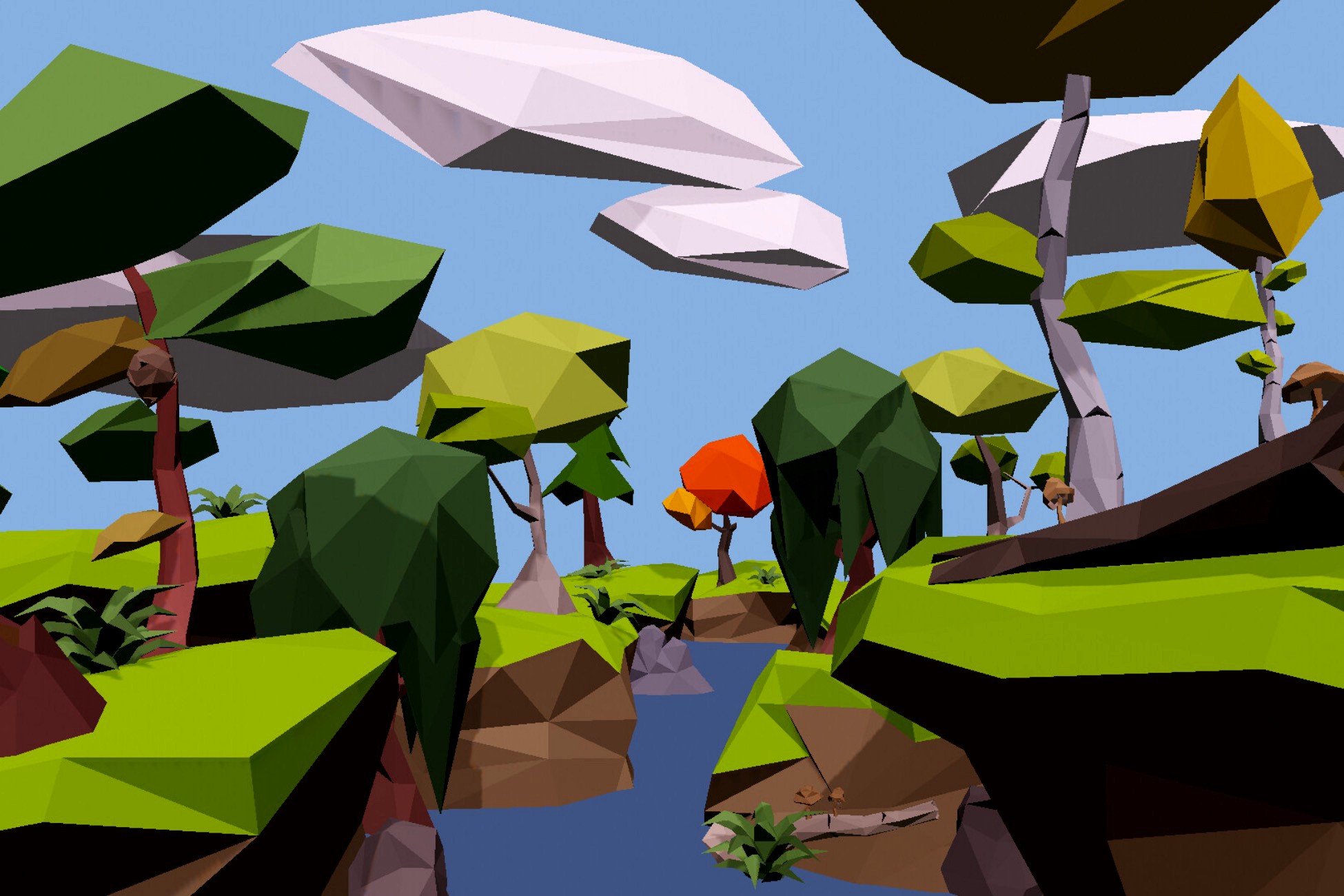 Low Poly Forests Creation Kit 3d model