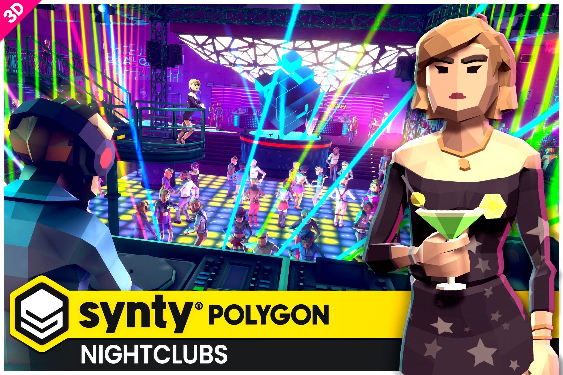 POLYGON Nightclubs - Low Poly 3D Art by Synty model