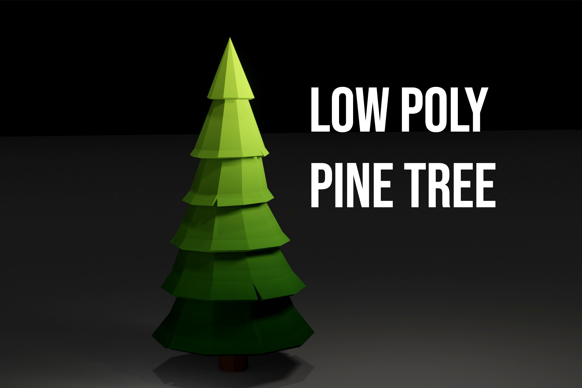 BearsStudios Low Poly Pine Trees 3d model