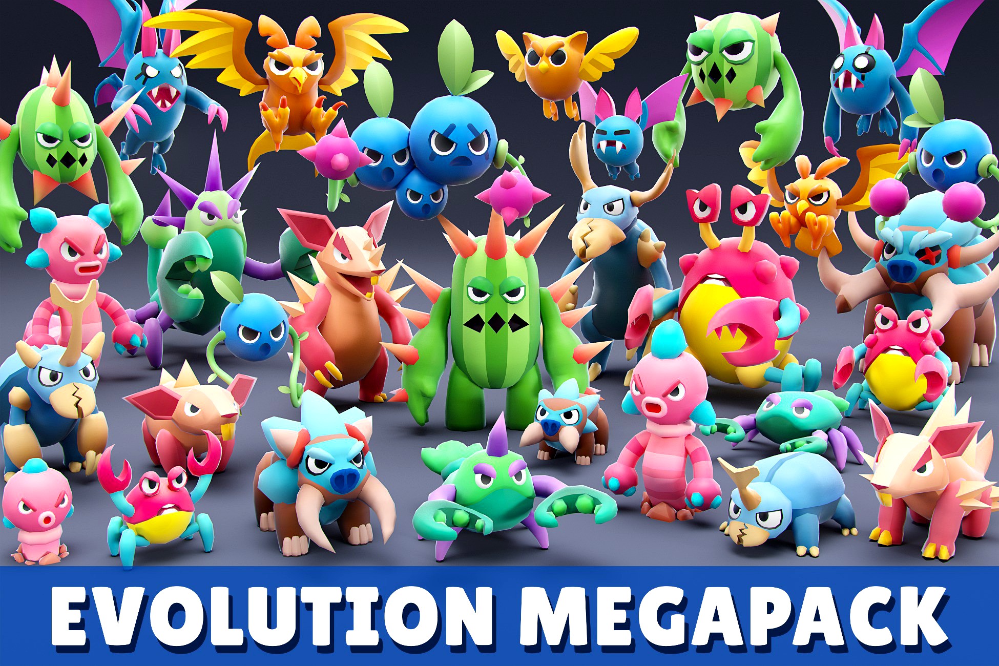 Cartoon Characters - Mega Pack 3d model