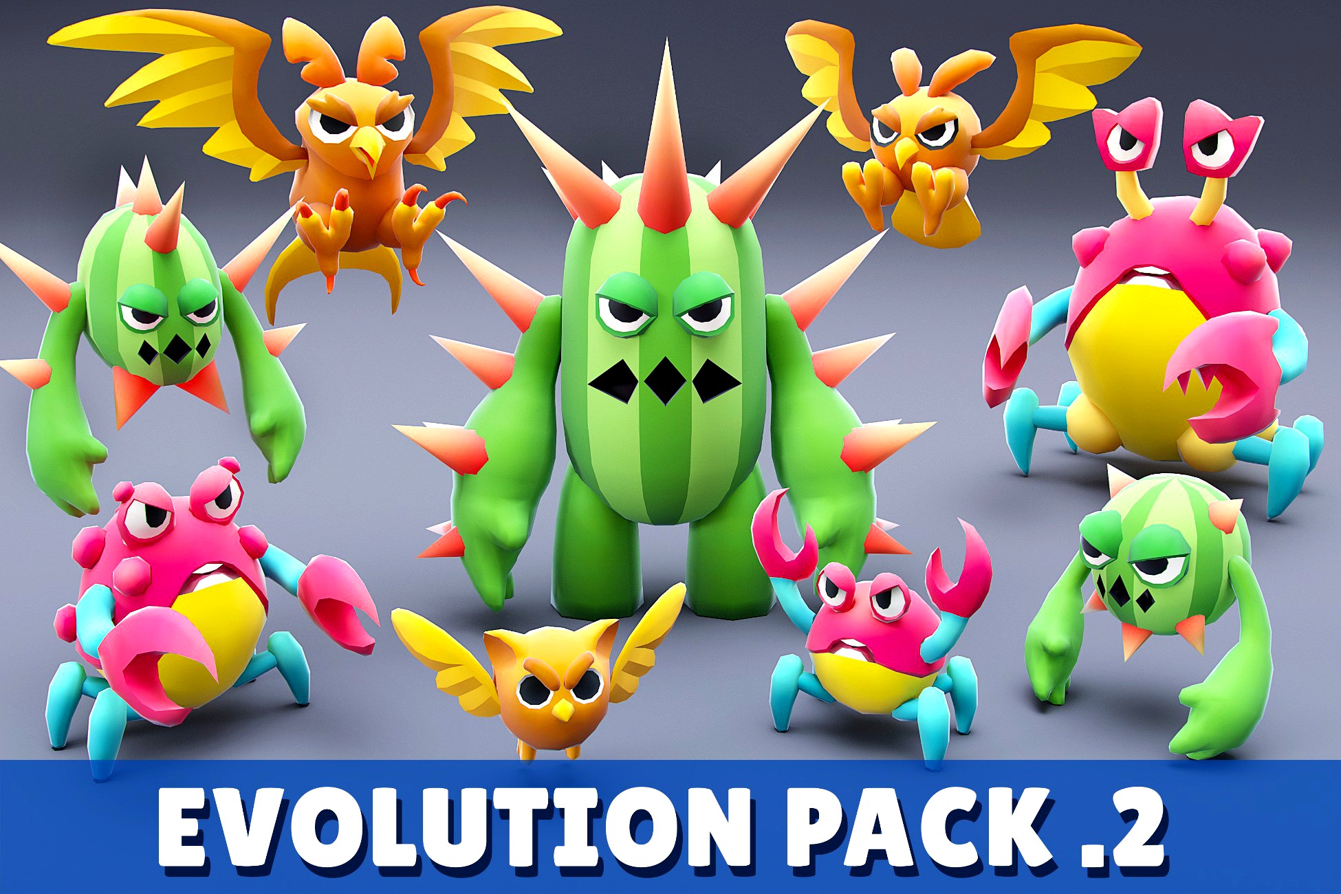 Cartoon Characters - Evolution Pack vol.2 3d model