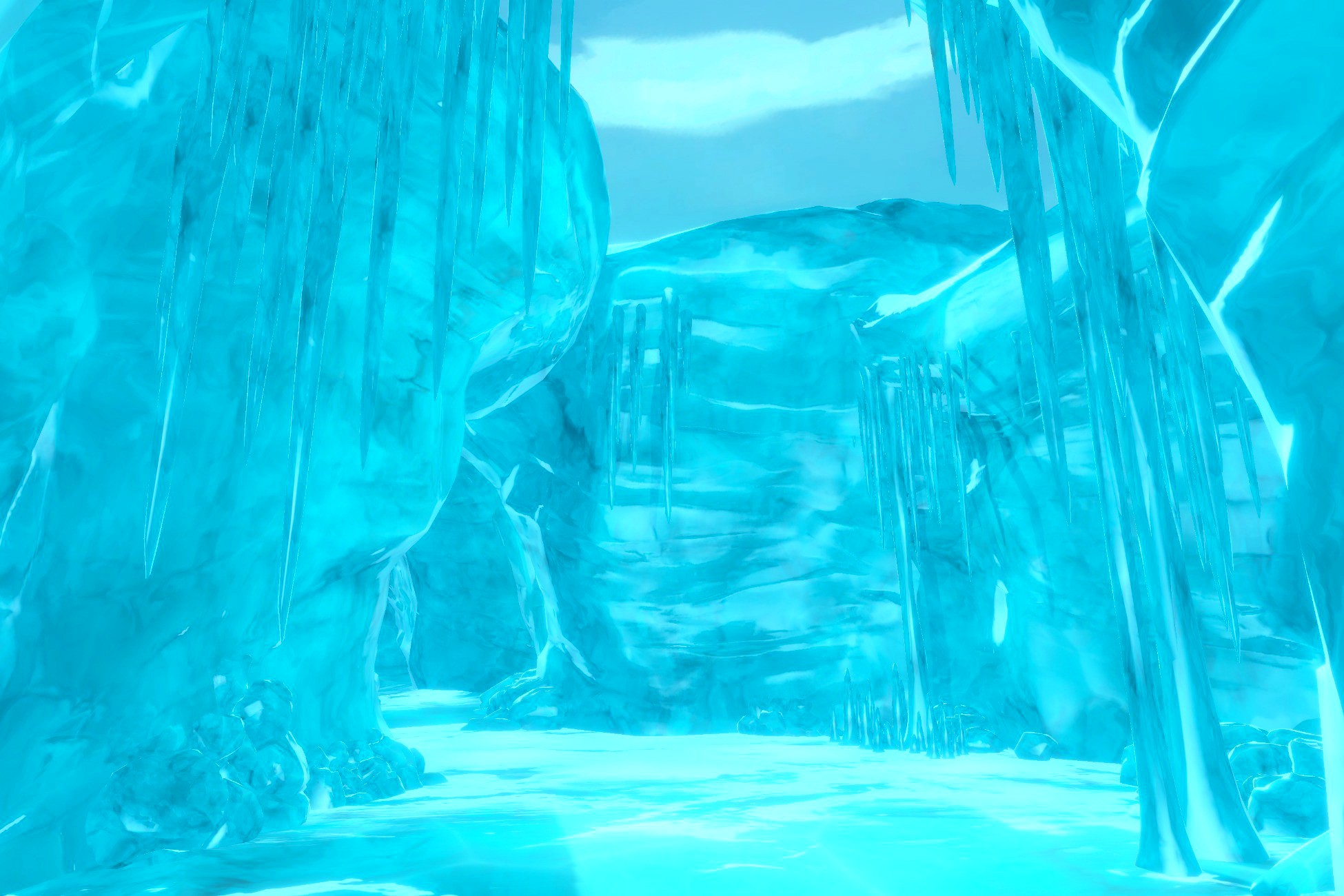 Stylized ice cave 3d model