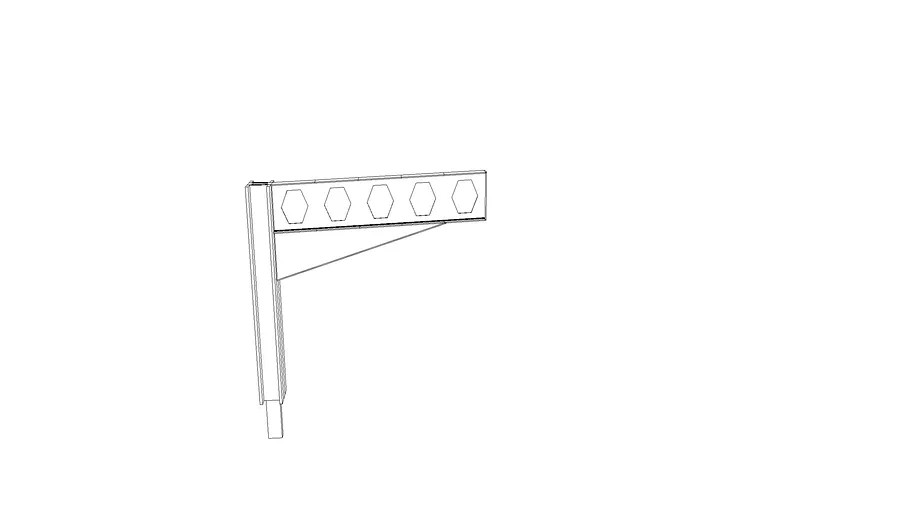 warehouse roof corner avec haunch 3d model