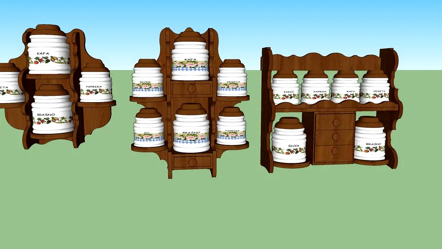 Spice rack - Posuda za zacin 3d model