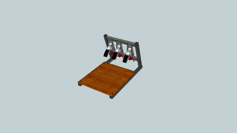 Logitech G27 Custom Pedal Frame 3d model