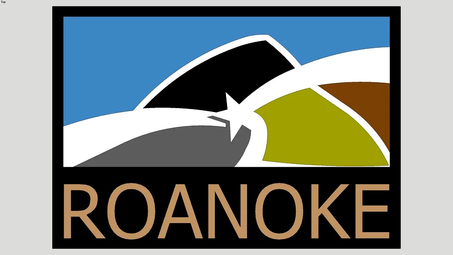 Roanoke City Logo 3d model