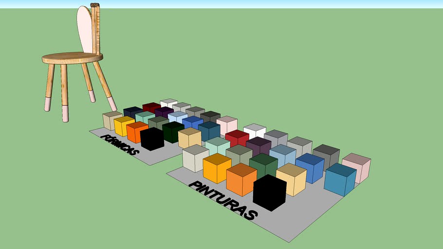 Cadeira Girafa Criança - Kinder Design 3d model