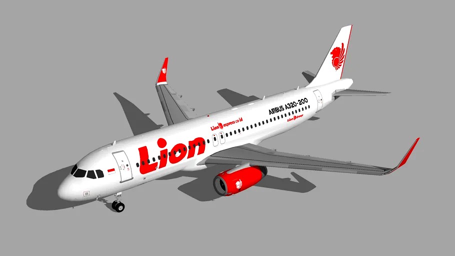 Lion Air Airbus A320-200 13 3d model