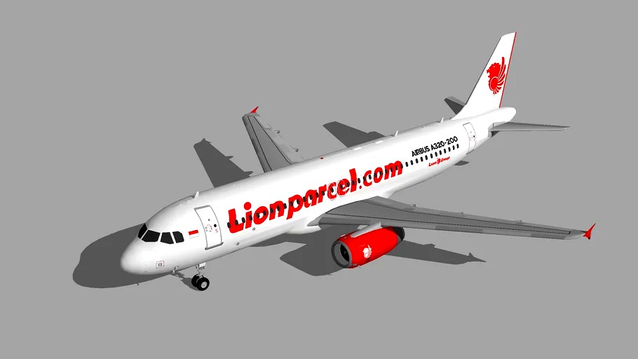 Lion Air Airbus A320-200 8 3d model