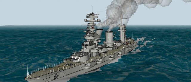 Battleship Petropavlovck Marat 3D Model