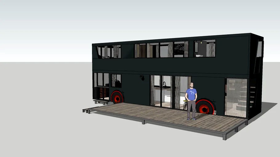Obey Series - New RouteMaster Bus Tiny House 3d model