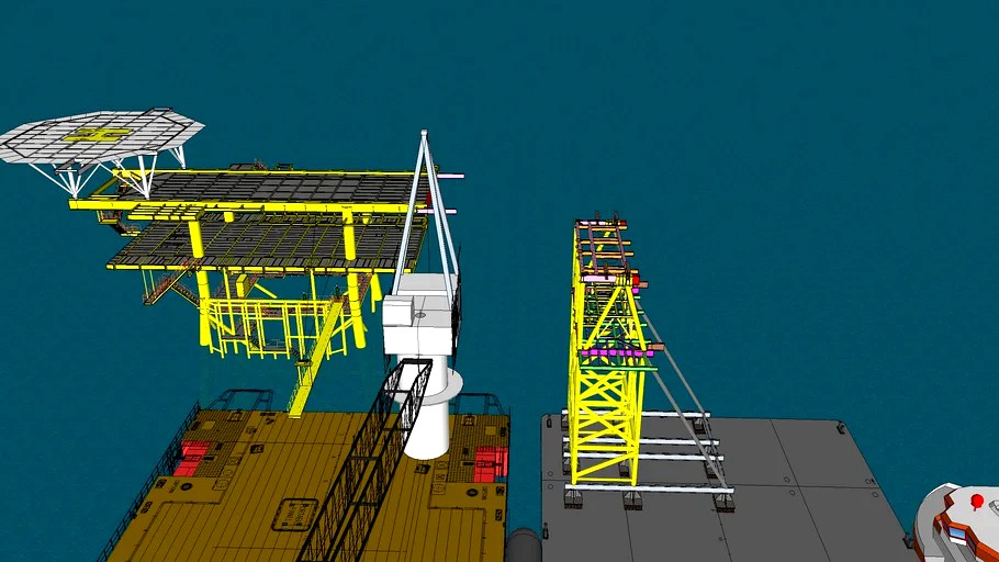 offshore installation 3d model