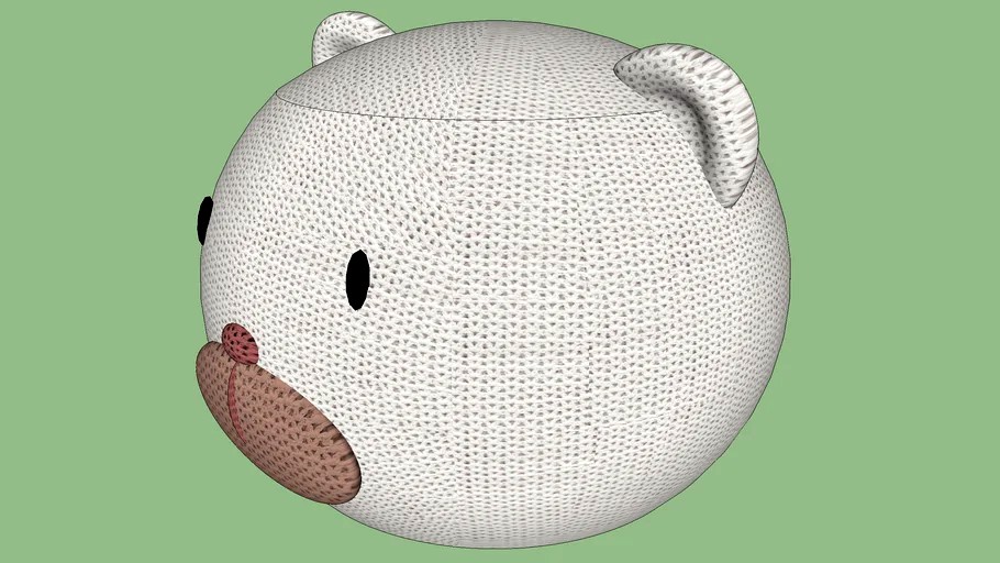Puff Urso - Kinder Design 3d model