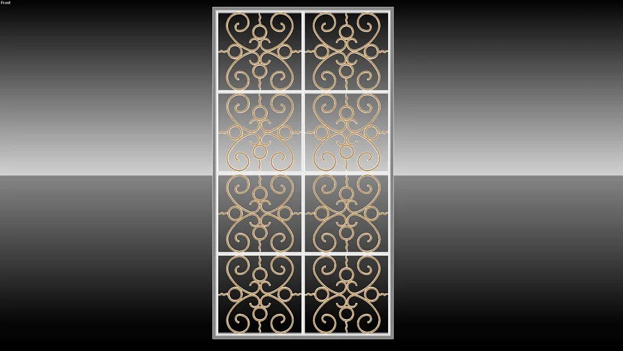 Grille fer forgé 3d model