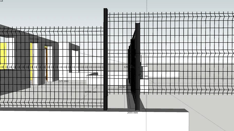 grillage rigide 3d model