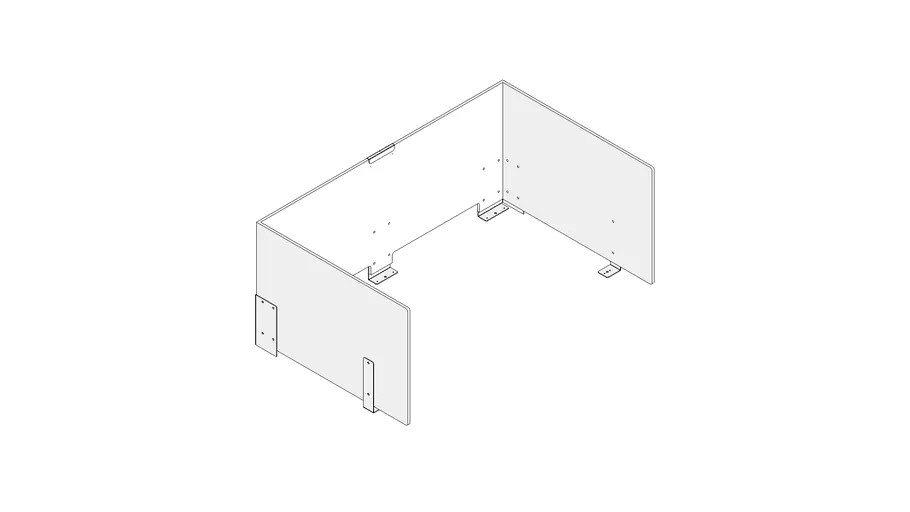 PET U Shape Screen 3d model