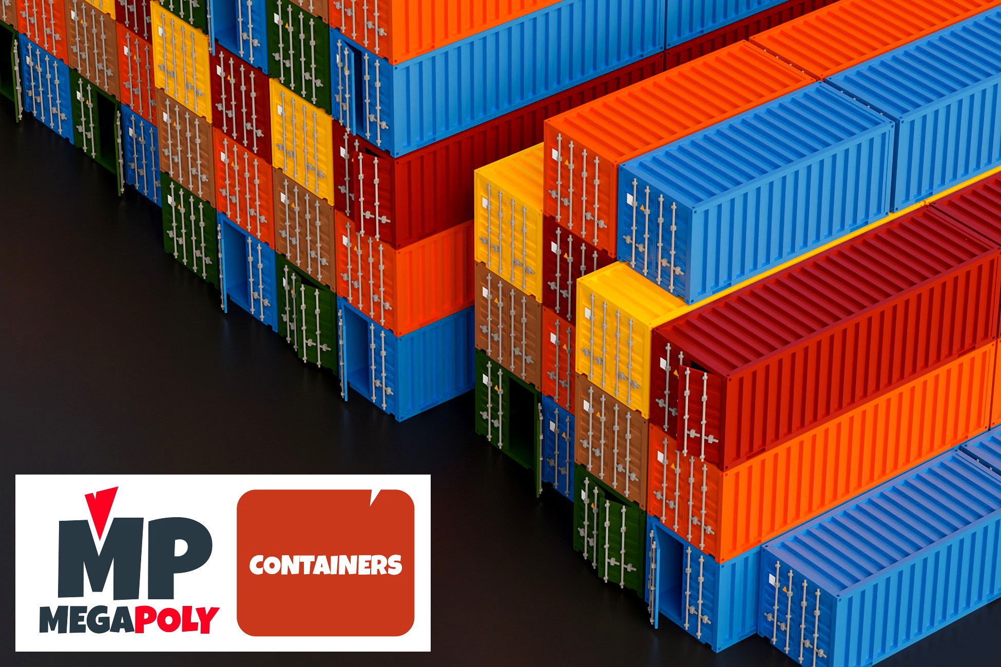 Megapoly.Art - Containers 3d model