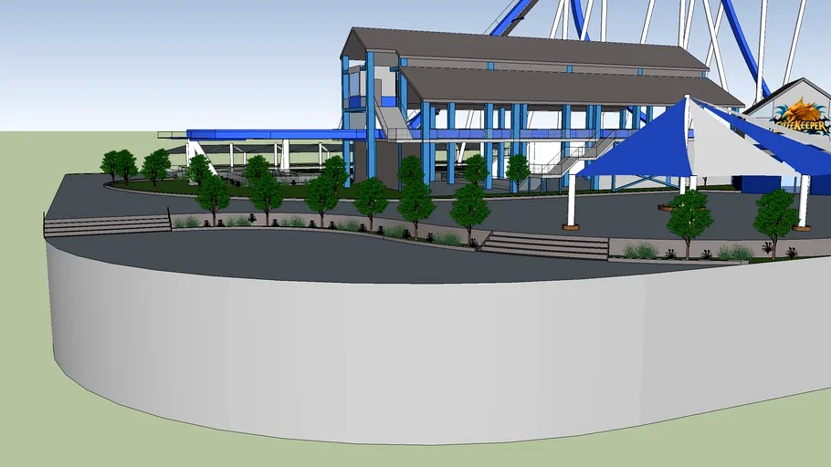 Gatekeeper - Wing Coaster - Cedar Point (In Progress) 3d model