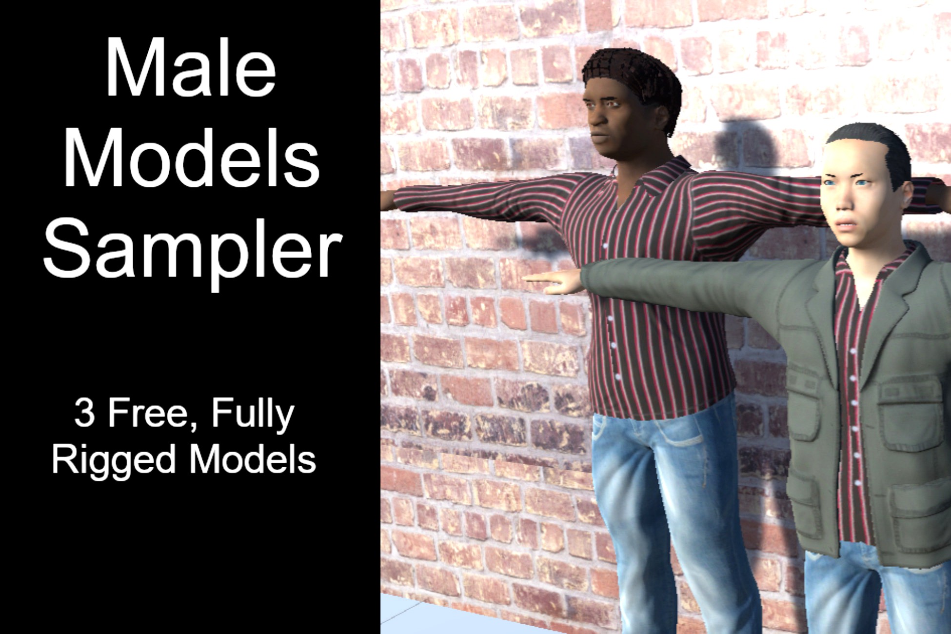 Male Models Sampler 3d