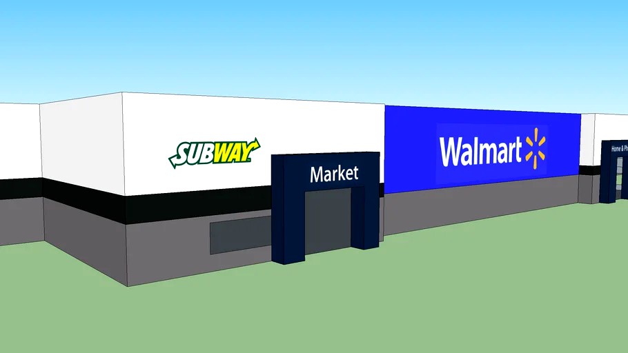 Walmart Supercenter 3d model