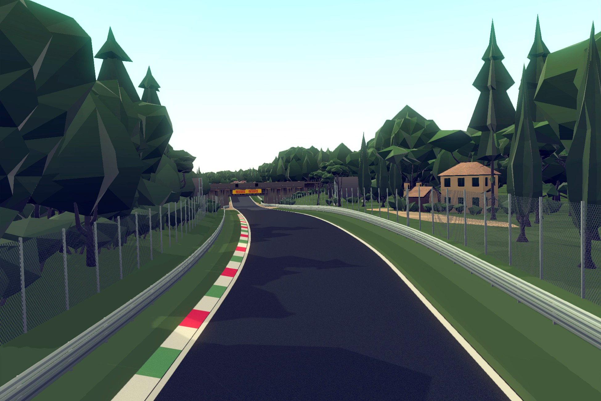 Cartoon Race Track Monza 3d model