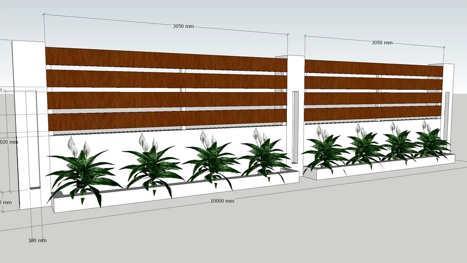 Pagar Minimalis 3d model