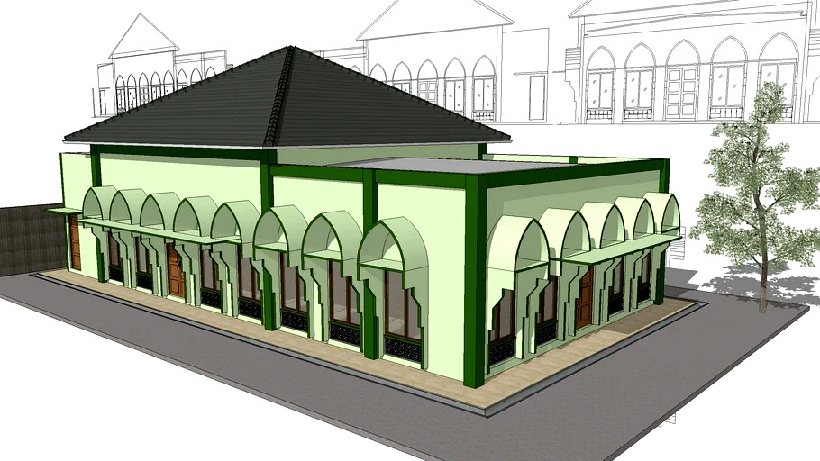 Masjid Imam Ahmad 01 3d model