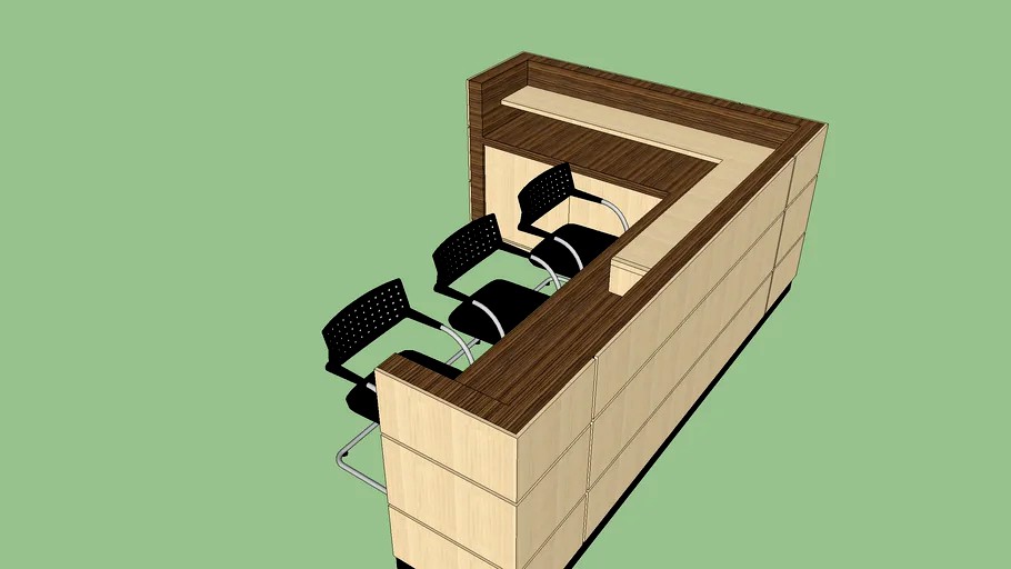 Meja Resepsionis 3d model