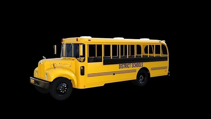 school bus model 3d