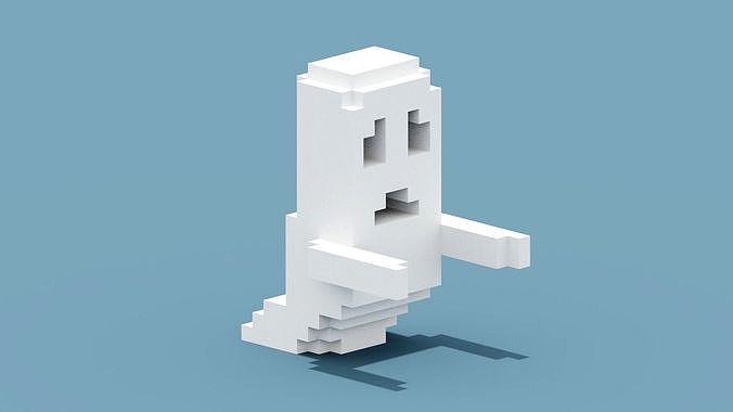 Voxel Ghost 3d model