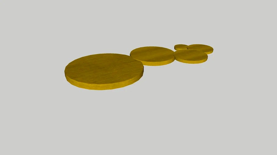 Ceiling Brass Feature (circles) 3d model