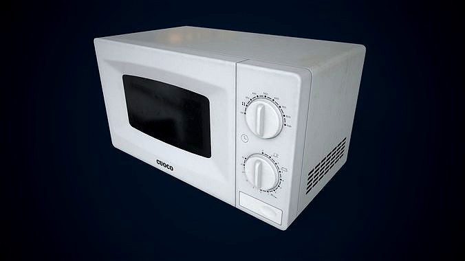 Old classic realistic microwave 3d model